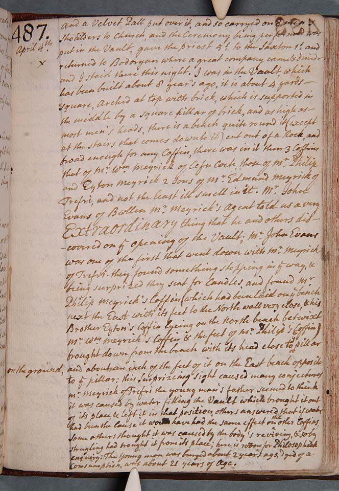 Diary of William Bulkeley, Brynddu, Llanfechell, vol. 1, 1734-43 [p. 1 ...