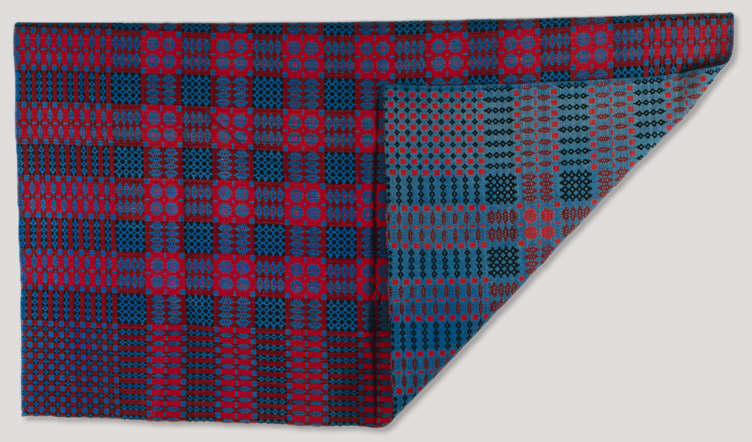 Double-weave tapestry blanket in portcullis and chain design, early ...
