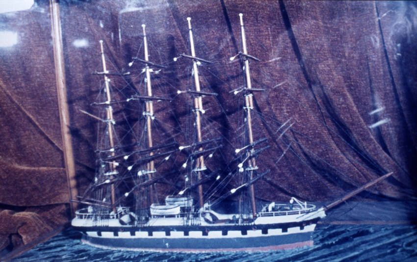 Model of the ship 'Desdemona' which sailed from Aberaeron harbour (3 of ...