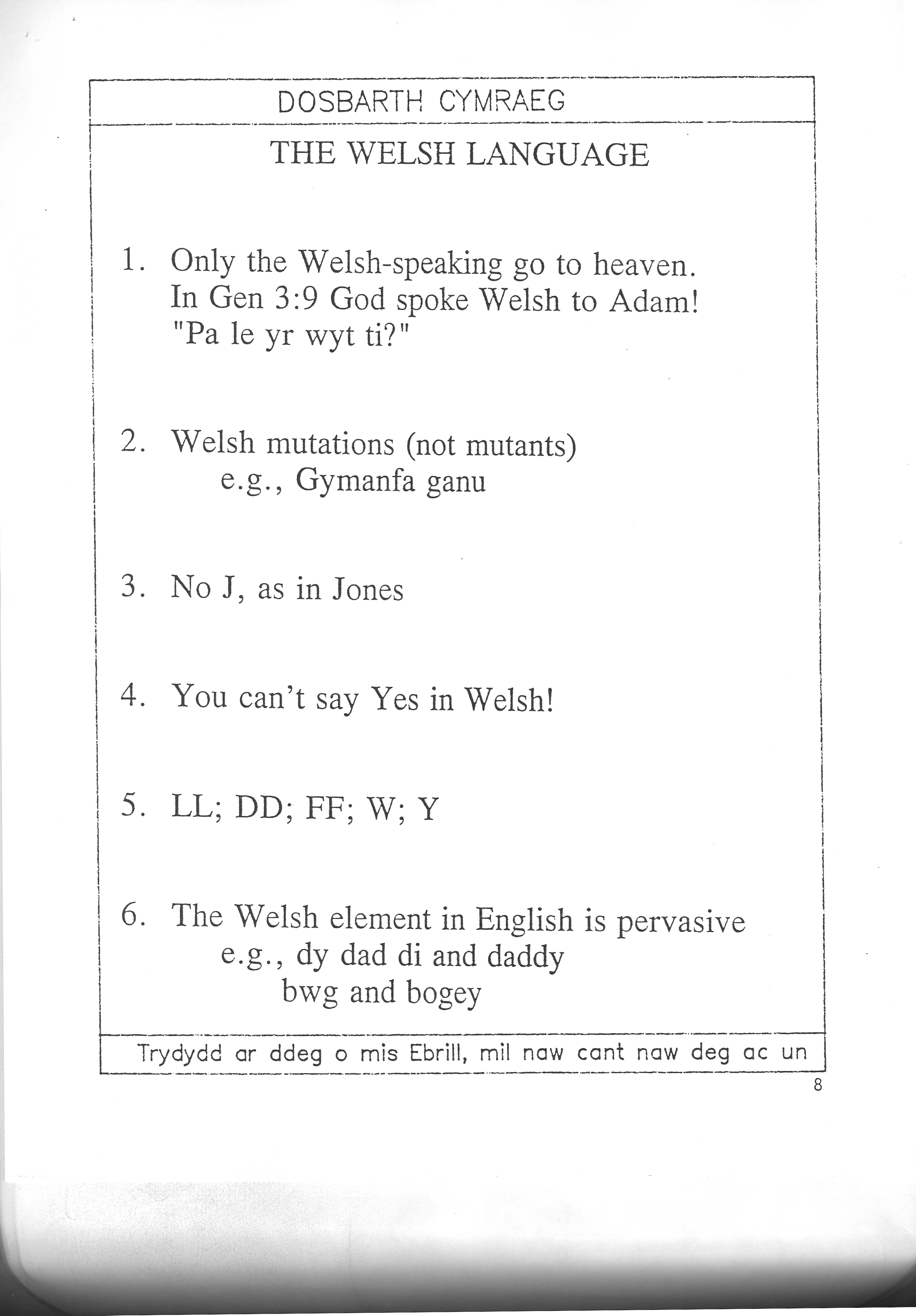 Welsh language history, 1991 | Peoples Collection Wales