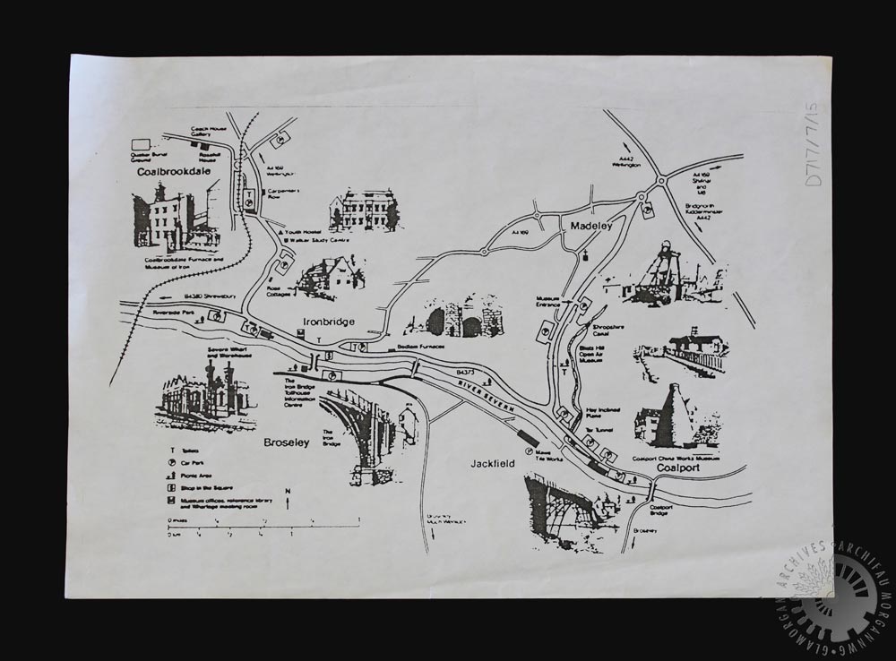Map of Ironbridge Gorge, Cardiff Archaeological Society, Cardiff, June ...