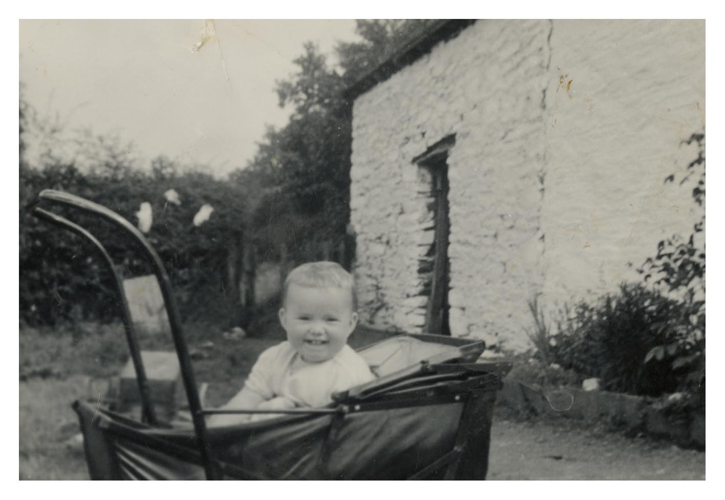 Llinos Davies in her pram | Peoples Collection Wales