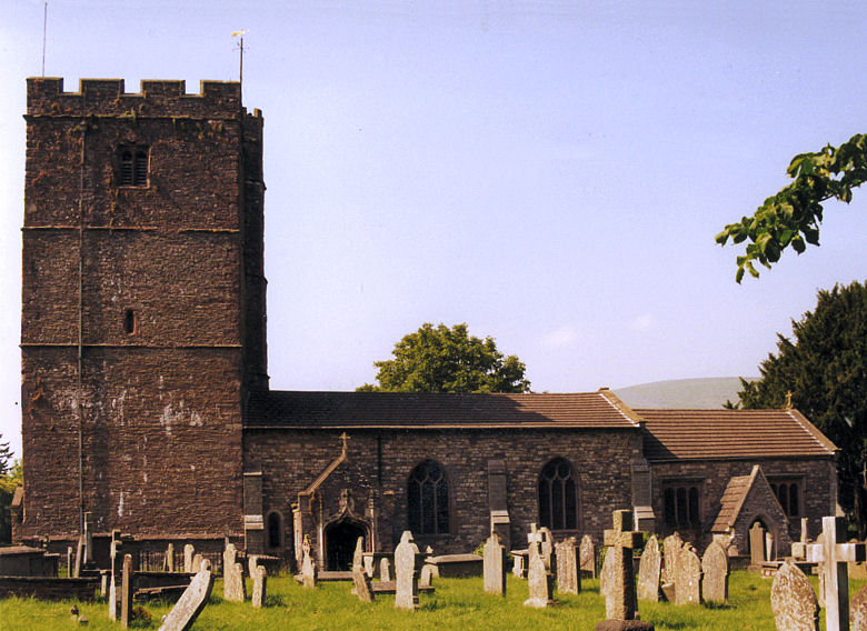 St Catwg's Church, Llangattock, Breconshire | Peoples Collection Wales