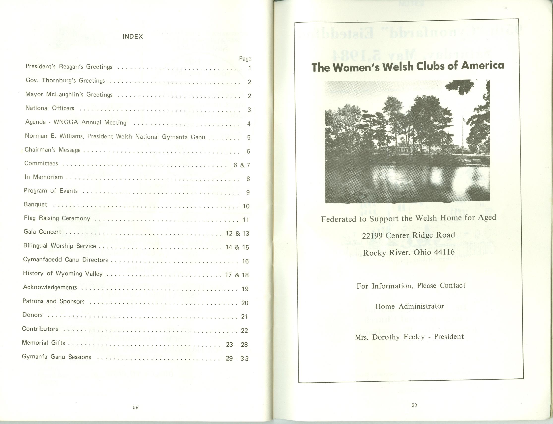 1983 Program for the 52st Annual National Gymanfa Ganu held in Wilkes ...