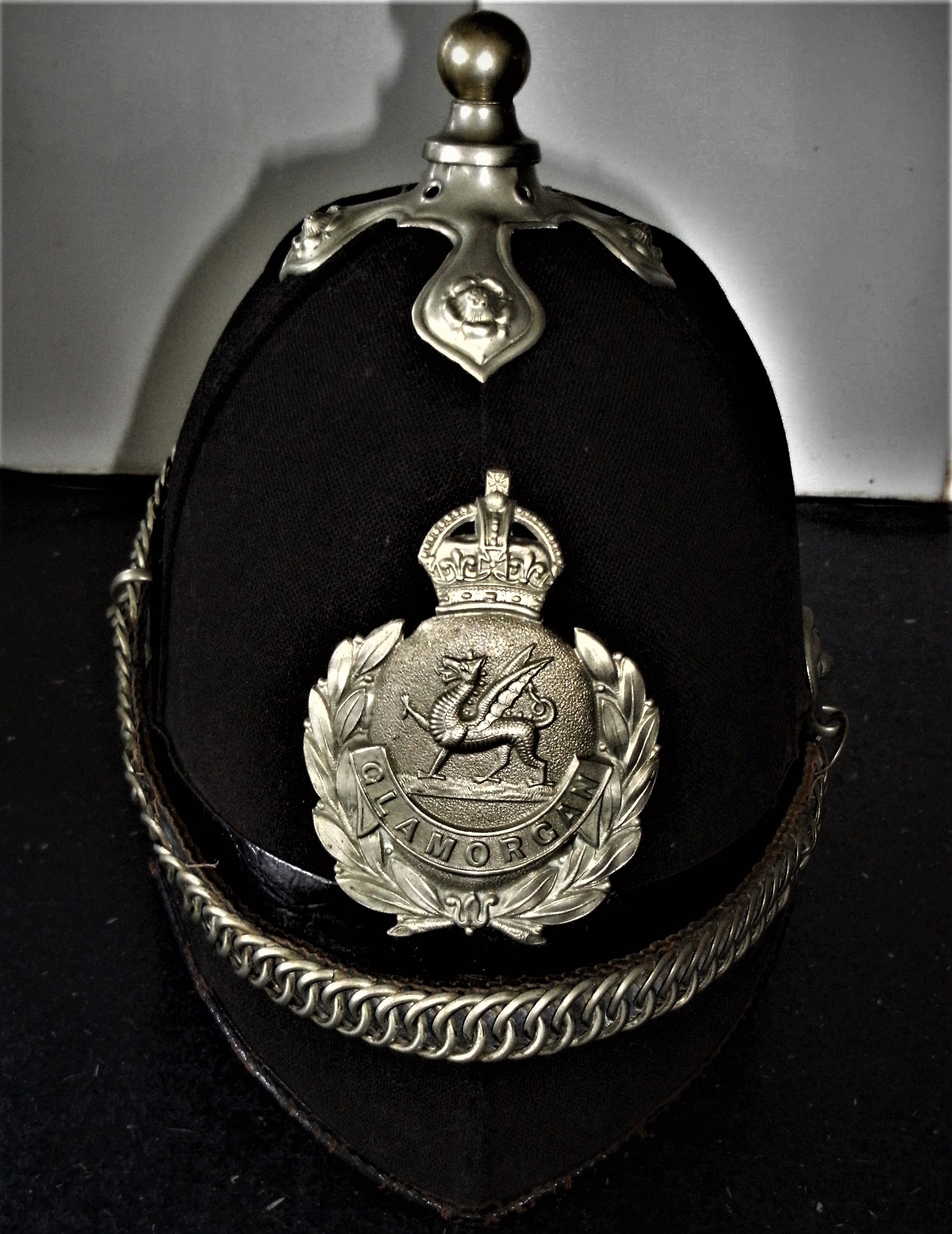 Glamorgan Constabulary, uniform helmet 1927 | Peoples Collection Wales