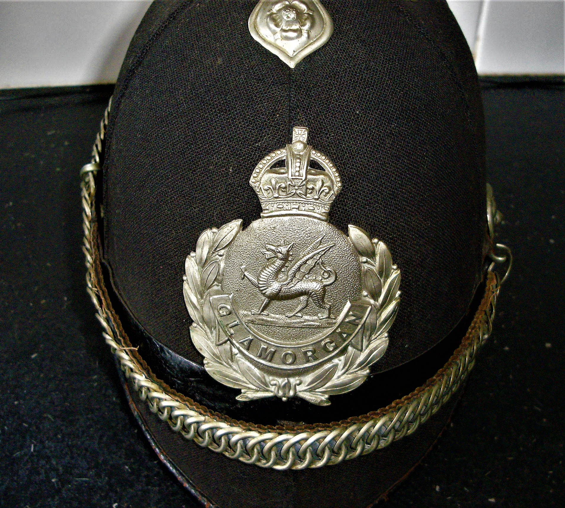 Glamorgan Constabulary, uniform helmet 1927 | Peoples Collection Wales