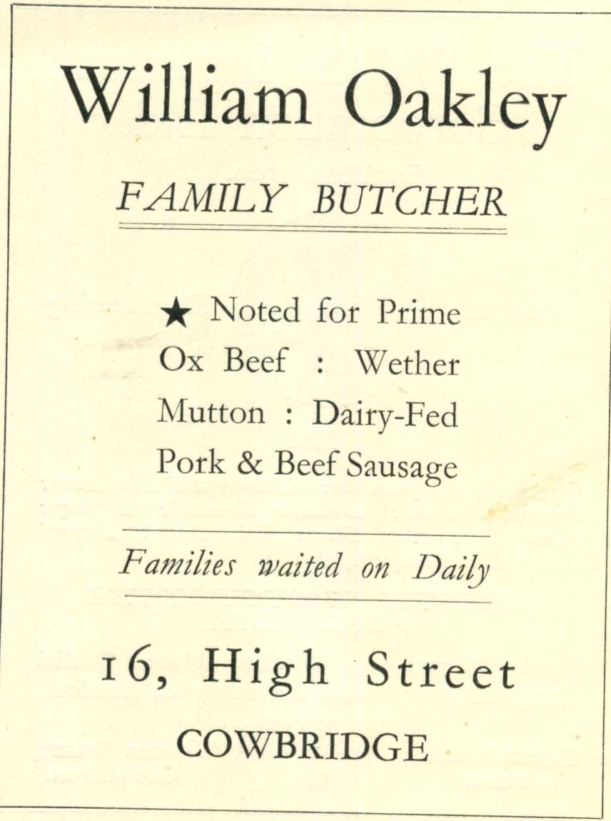 16 High Street William Oakley butcher ca 1930 | Peoples Collection Wales