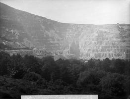 A view of the Penrhyn quarry from Braich Melyn mountain, c. 1885 ...