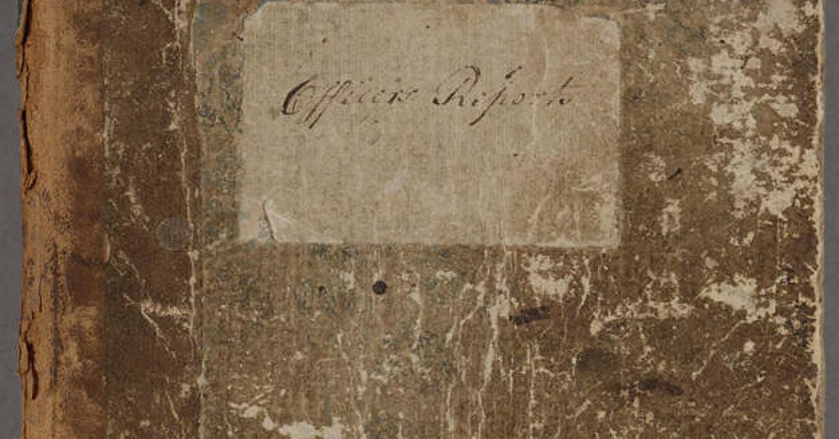 Forden Workhouse 'Officers Reports' book, 1795-1798 [front cover ...