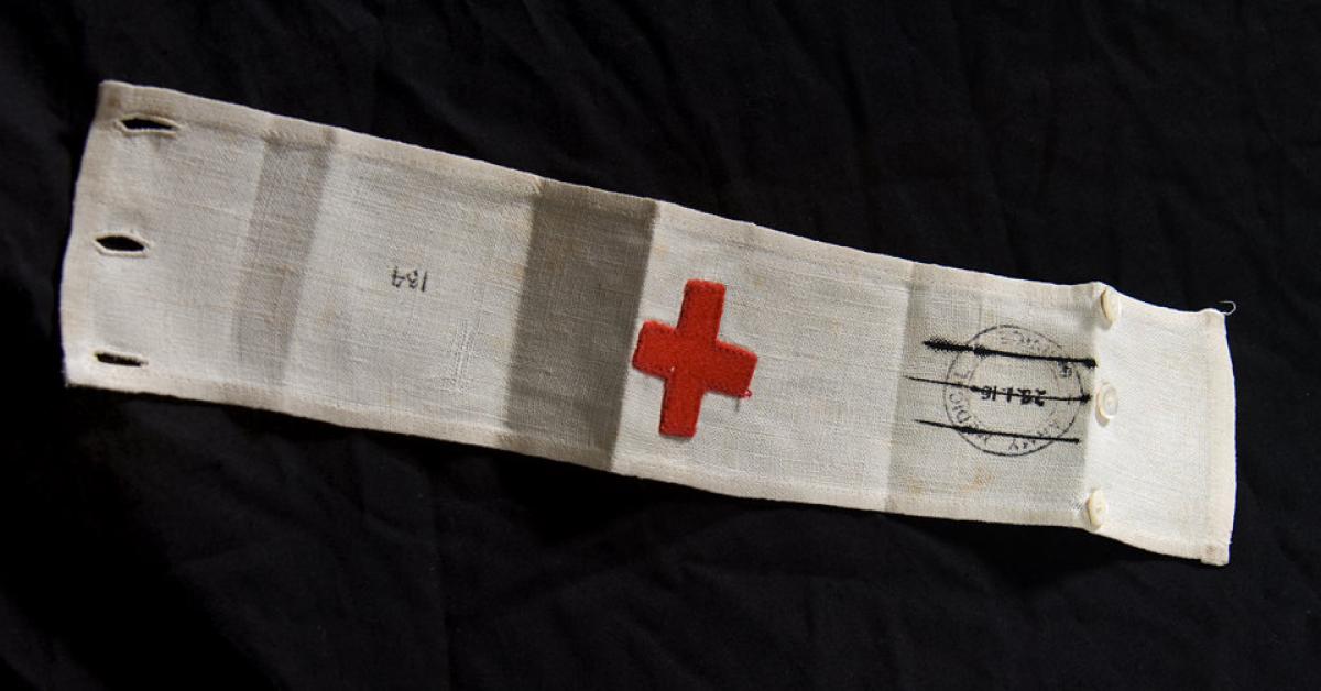 World War I nurses uniform, arm band | People's Collection Wales