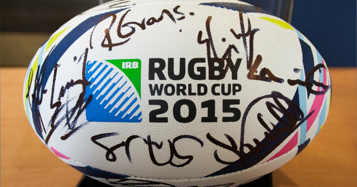 Official 2015 RWC ball, signed by Welsh players | People's Collection Wales