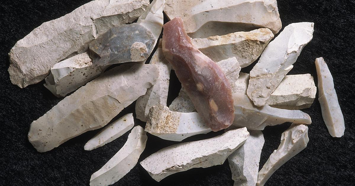 Flakes and blades from knapping | People's Collection Wales