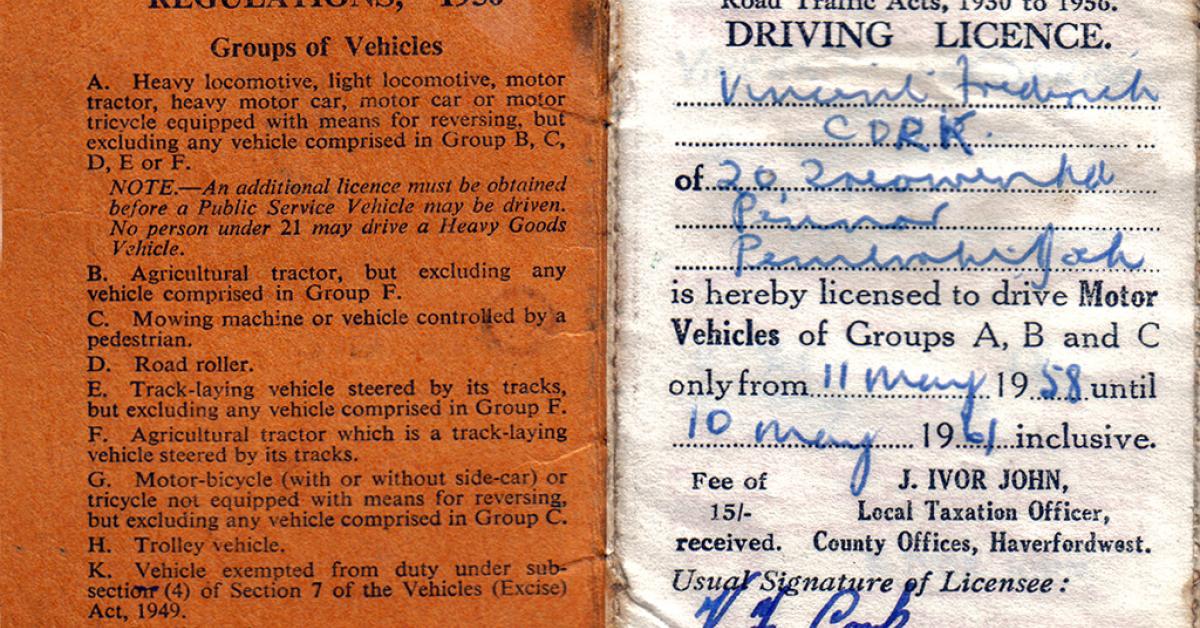 Driving Licence - 1958 | People's Collection Wales