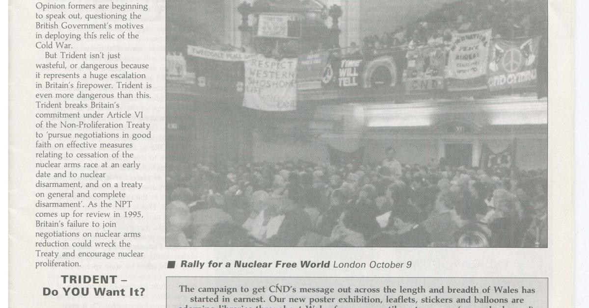 The Heddwch magazine created by CND Cymru, and published in the Autumn ...
