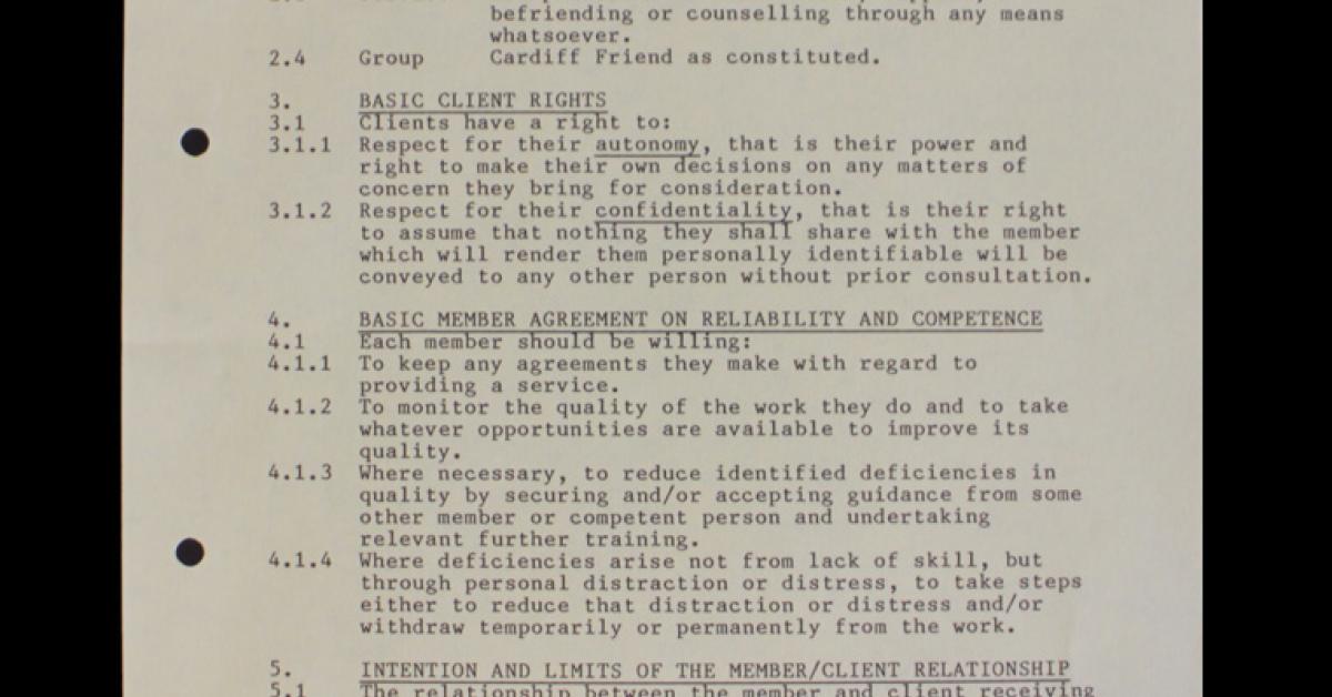 Code of Practice of Cardiff Friend, Cardiff | People's Collection Wales