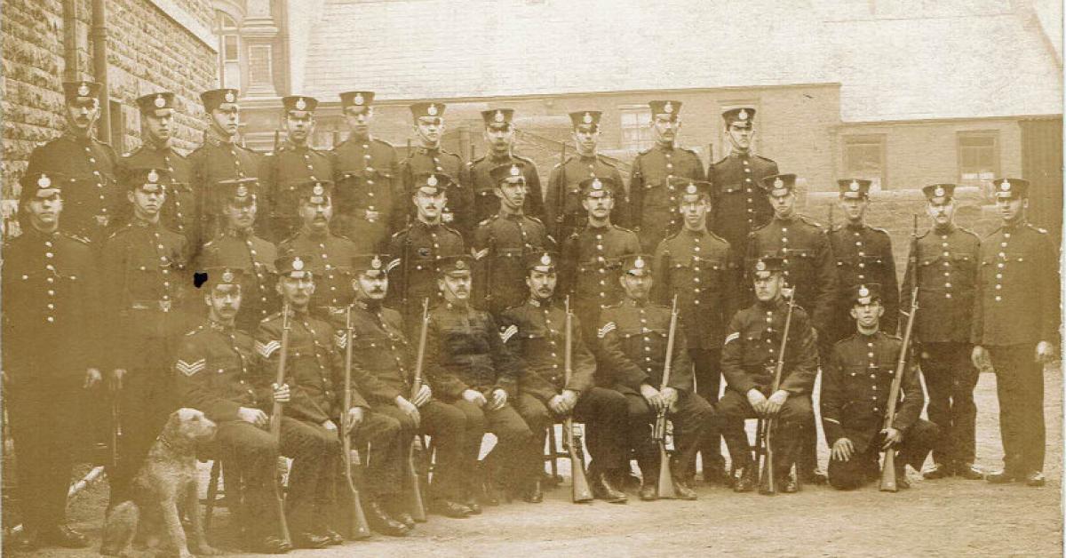 Glamorgan Constabulary Rifle Trained Policemen Pre WW1 c.1910 Possibly ...