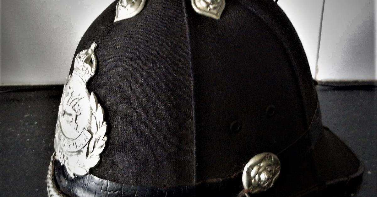 Glamorgan Constabulary, uniform helmet 1927 | People's Collection Wales