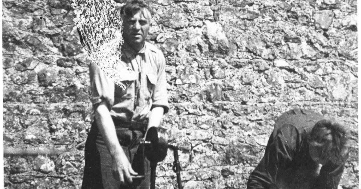 Reuben Codd shearing sheep on Skomer Island, c.1950s | People's ...