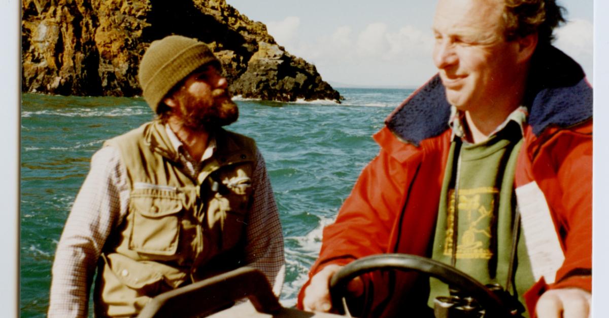 Jim Poole and Steve Sutcliffe around Skomer Island, c.1989 | People's ...