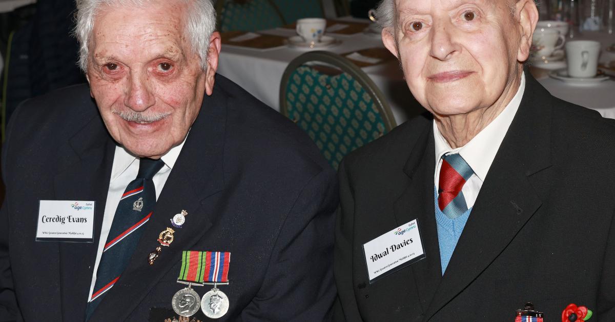 WW2 Veterans Ceredig Evans (Aberystwyth) and Idwal Davies (Llanelli ...