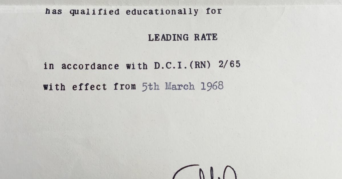 Edward Pope Royal Navy Leading Rate Certificate | People's Collection Wales