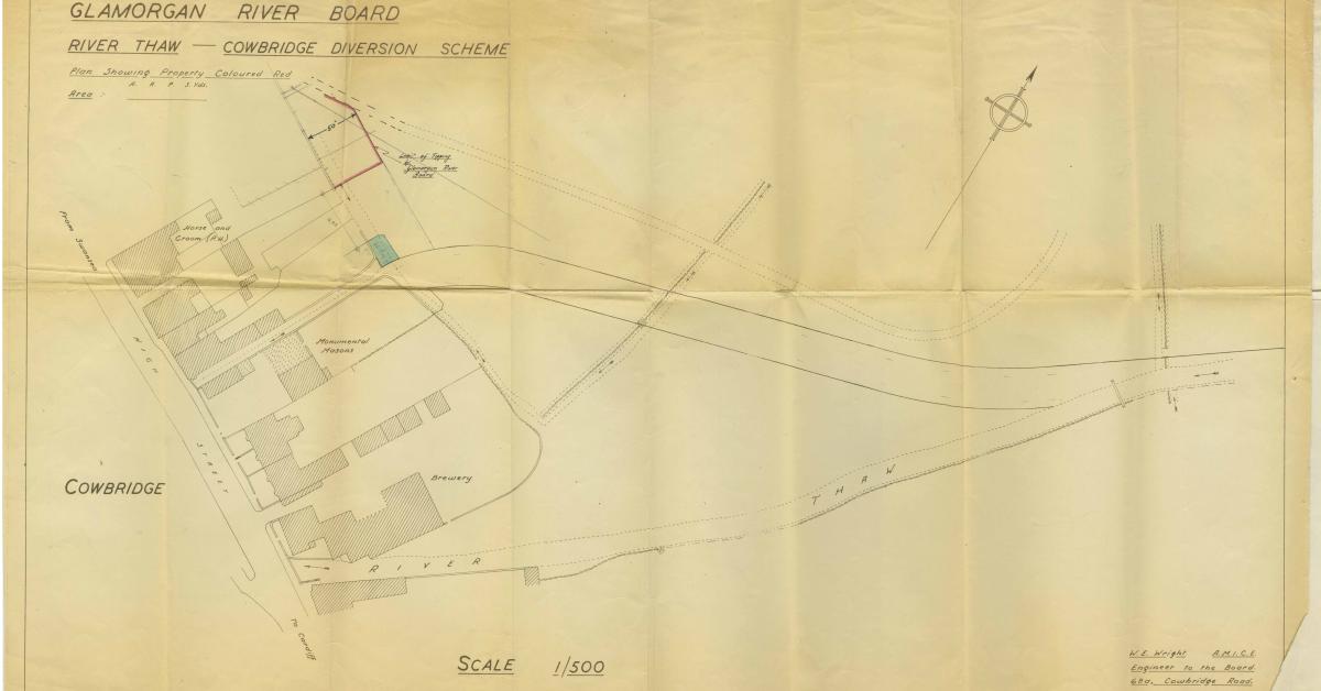 River Thaw diversion plan 1951 | People's Collection Wales