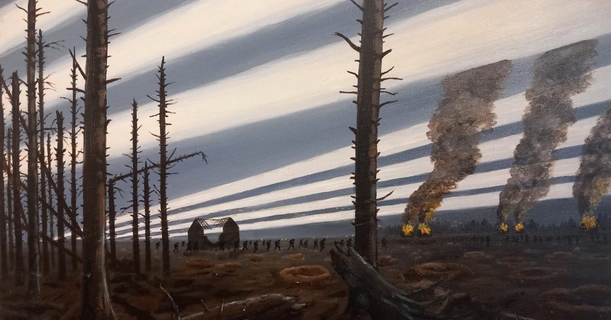 Battlefield scene - Woods north of Wittlhoe, Germany - April 1945 by ...