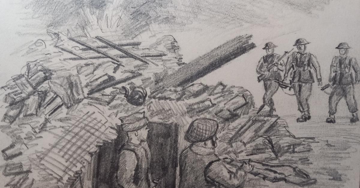 7 RWF clearing streets during the advance through Germany 1945 by Bruce ...