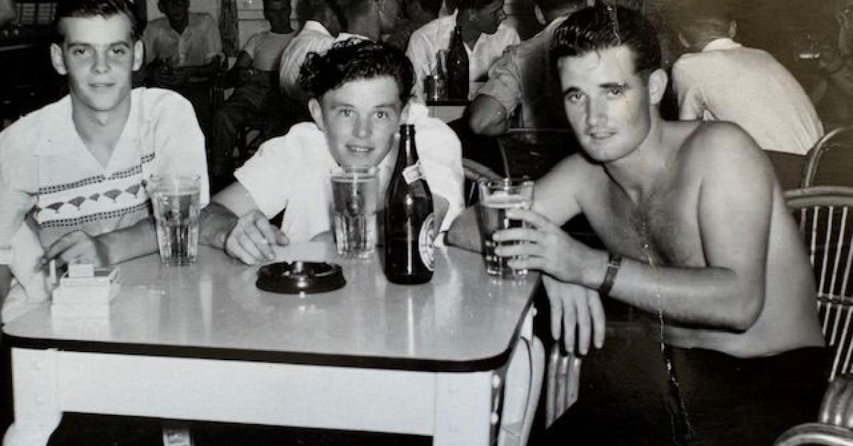 National Service in Malaya 1950's. Bryan Vaughan (middle) in the NAAFI ...