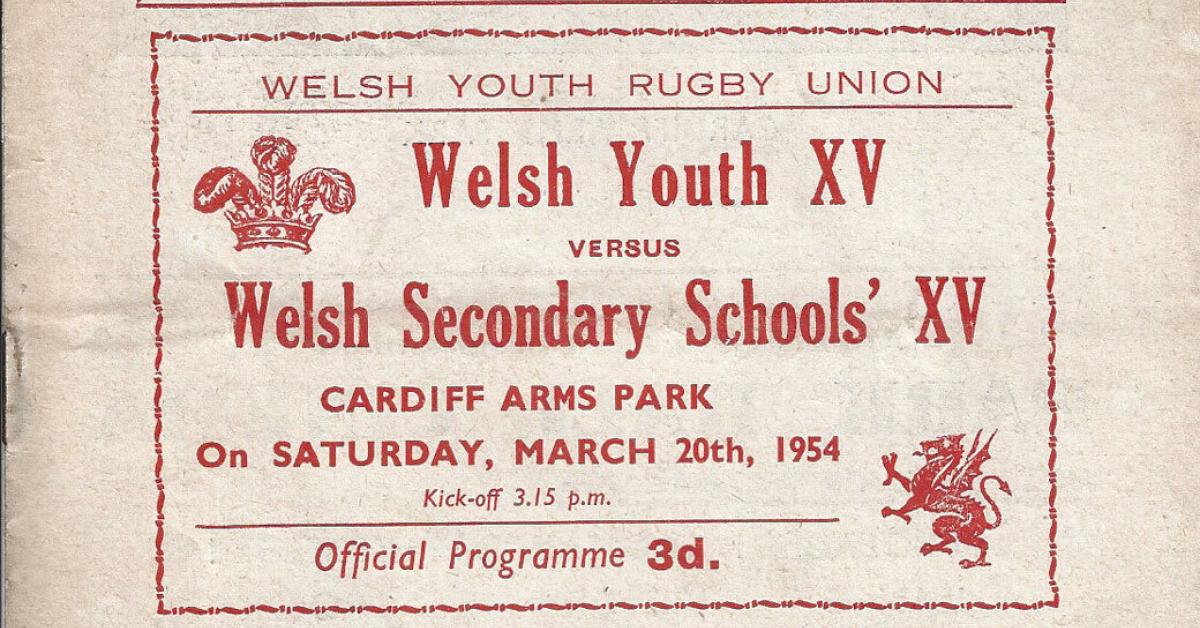 Welsh Youth XV v Welsh Secondary Schools XV , International Fixture ...