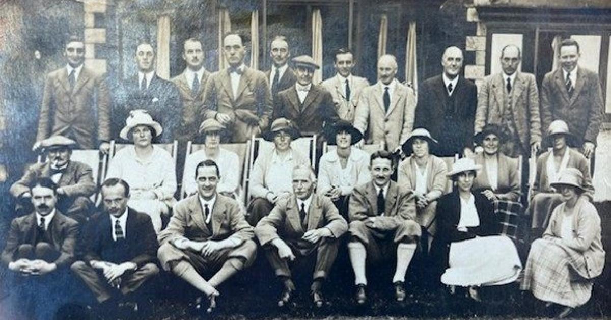 Official photograph of opening of Newport Golf Links 19 Sept 1912 ...